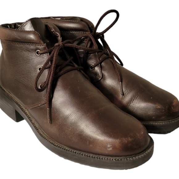 Markon | Shoes | Vintage Markon Black Leather Laceup Ankle Boots Sz 75 ...